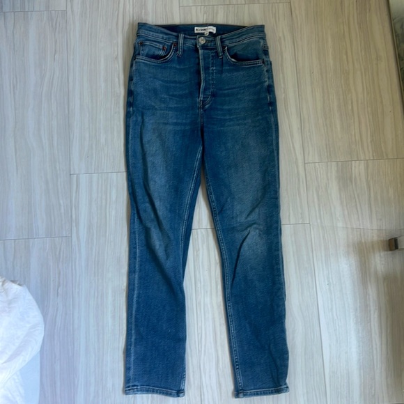 Re/Done | Jeans | Redone Straight Leg Crop Denim | Poshmark